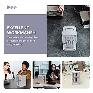 Smartphon Clear Cell Phone Locker Box: Mobile Phone Jail 8- Slots Cell Phones Prison Safe Smartphone Holder case for Classroom Home Table Office Kids Storage Box