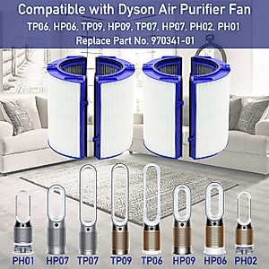 2 PACK Filter Replacement for Dyson TP06 HP06 PH01 PH02 HP07 TP07 HP09 TP09, Part # 970341-01