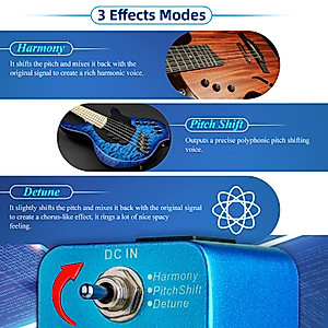 Mooer digitech drop pedal harmonizer guitar pedal mooer pitch box mps1 guitar effect pedal pitch box guitar harmonizer pitch shifter guitar pedal pitch pedal for Electric Guitar Bass True Bypass
