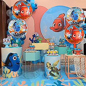 4 pcs Finding Nemo balloon Finding Nemo theme party supplies, large 18 inch aluminum film balloon birthday party supplies decoration