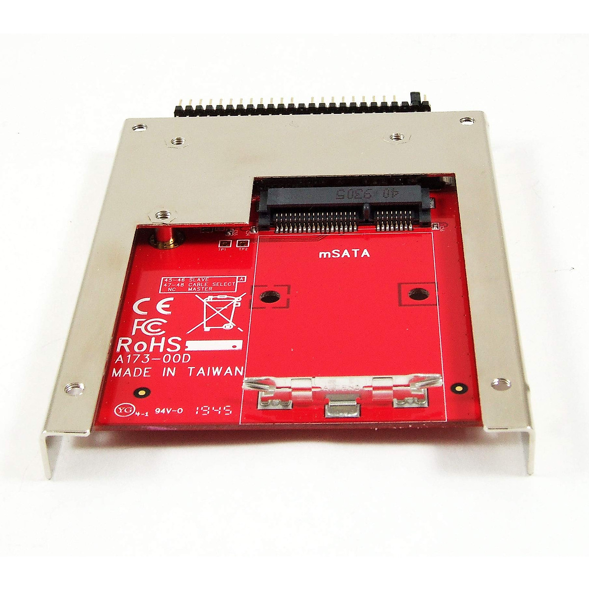 Ableconn IIDE-MSAT mSATA SSD to 2.5-Inch IDE Adapter Converter with Aluminum Frame Bracket - Latch and Retain mSATA SSD as 9.5mm 2.5" IDE SSD Drive