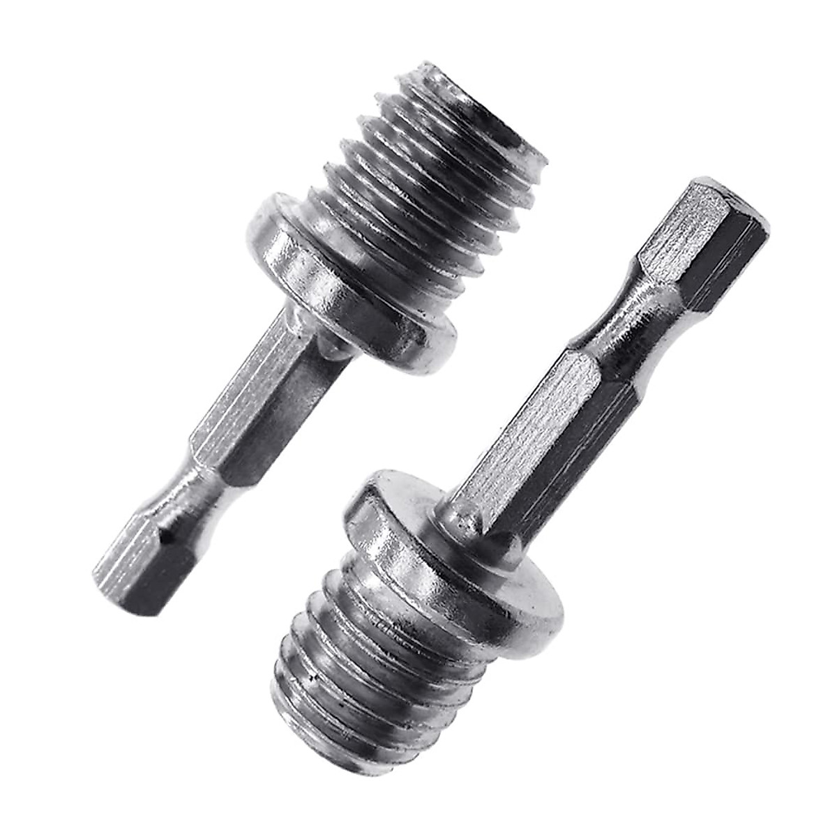 HUIFACAI 2 Pcs/Set M14 Hexagon Connecting Rod Adapter Drill Chuck 1/4 Connecting Rod Stainless Steel Parts 1/4 Connecting Rod Adapter Drill Chuck M14 2x Stainless Steel