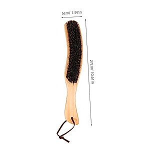SOESFOUFU Dust Brush Whisk Broom Cleaning Scrub Brush Hat Cleaning Brush Dust Remover Brush Furniture Brush Wooden Handle Cleaning Brush Clothing Brush Hand Broom Wood Brush Horsehair