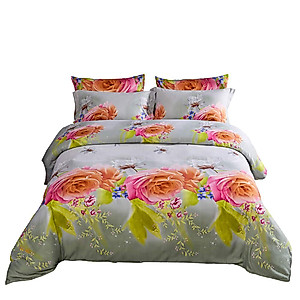Dolce Mela DM721Q Queen Size Duvet Cover Set, Multi-Color