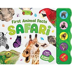 First Animal Facts: Safari-5 Button Animal Sounds Book