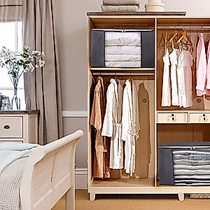 Under Bed Storage bags 3 Pack Large Capacity Clothes Storage Bag Organizer with Reinforced Handle Thick Fabric for Comforters,Blankets,Bedding,Foldable with Sturdy Zipper (Underbed Storage 3 Pack)