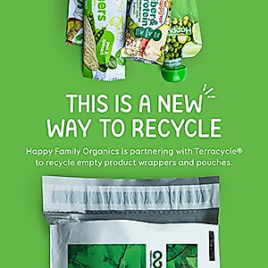 Happy Baby Organics Stage 2 Baby Food Pouches, Gluten Free, Vegan & Healthy Snack, Clearly Crafted Fruit & Veggie Puree, Bananas, Sweet Potatoes & Papayas, 4 Ounces (Pack of 16)