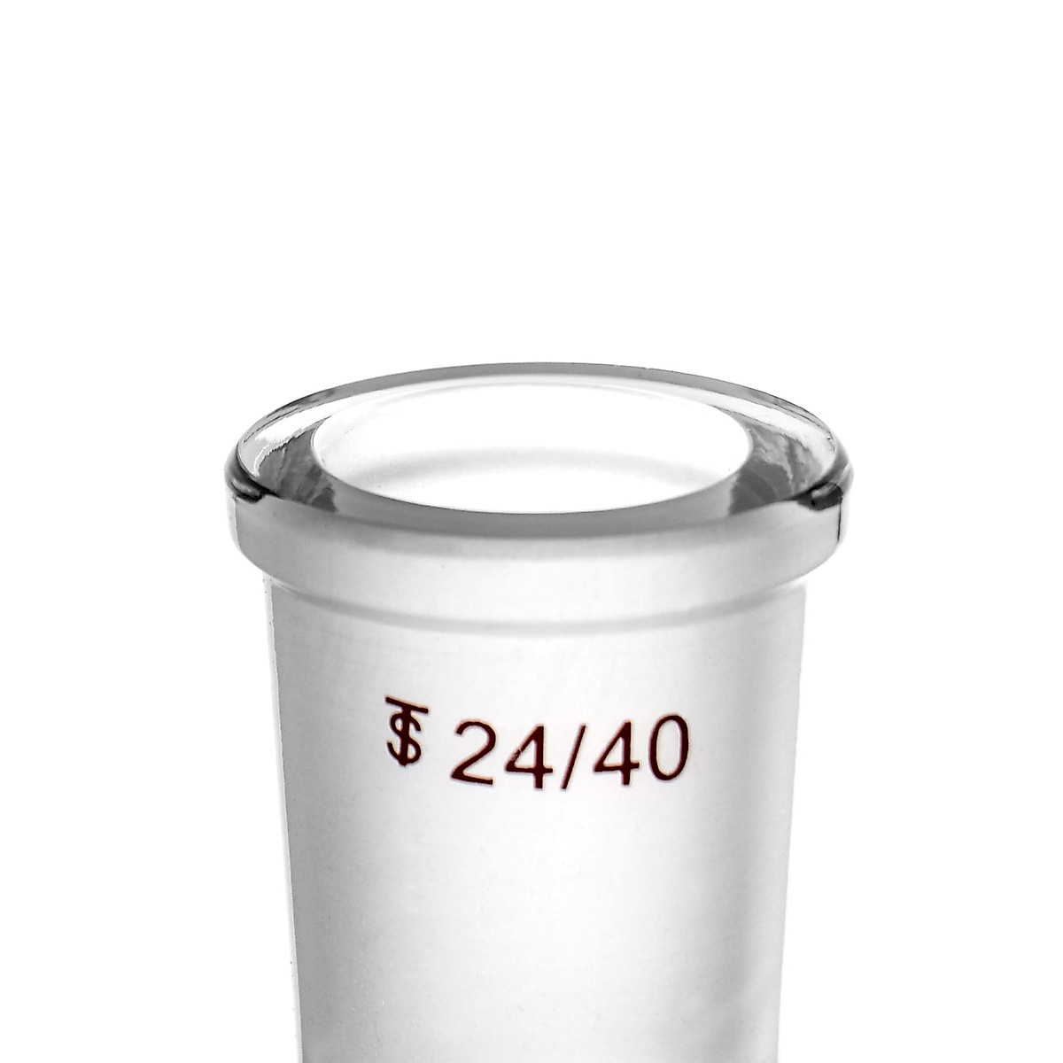 QWORK 1000 mL Borosilicate Glass Erlenmeyer Flask, Thick Wall Flask with 24/40 Outer Joint