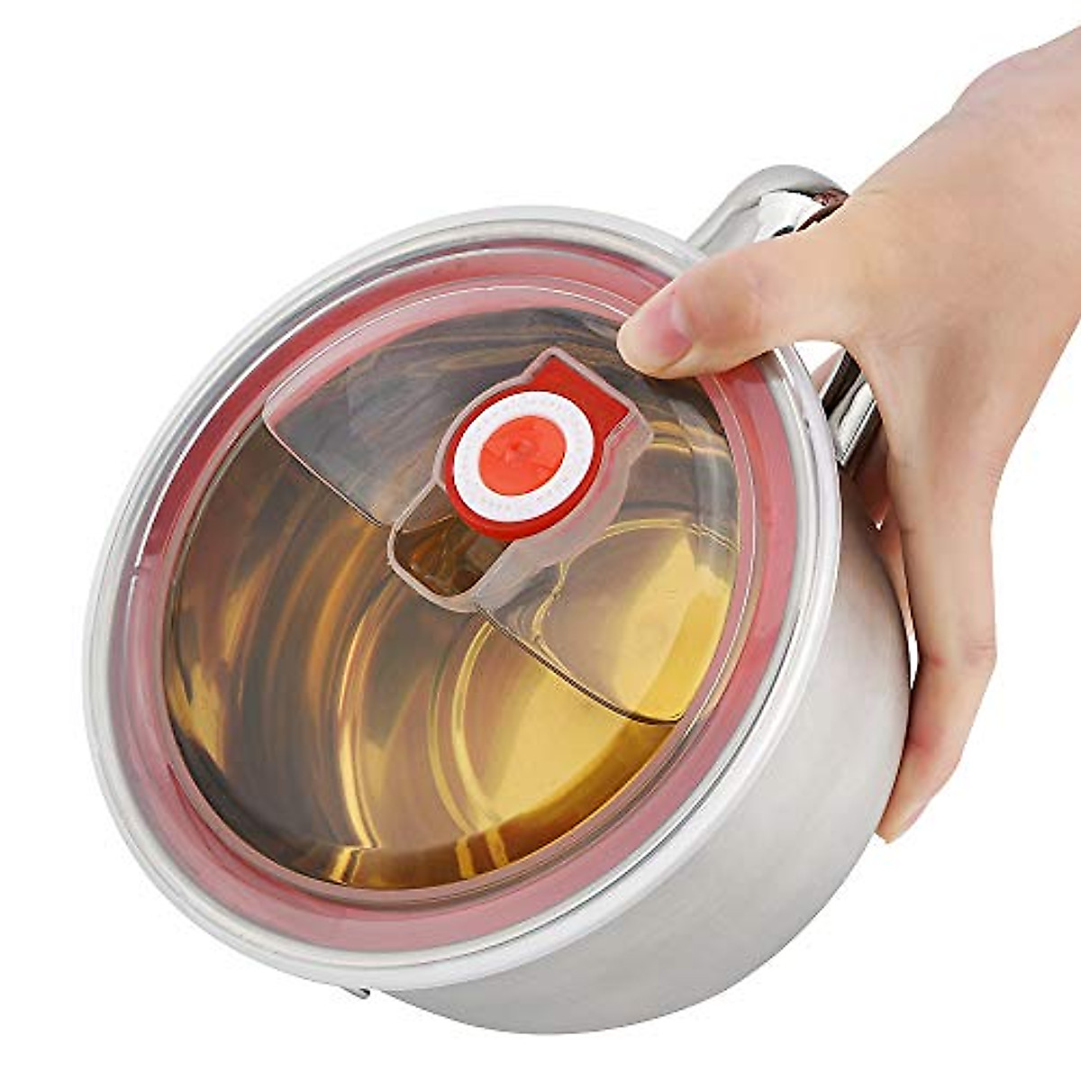Mirenlife 18/8 Stainless Steel Leak Proof Food Storage Container with Handle and Lid, Snack Bowl, Stainless Steel Bento Lunch Box, Soup Bowl, Noodle Pot, Ramen Cooker, Induction Cooker Directly
