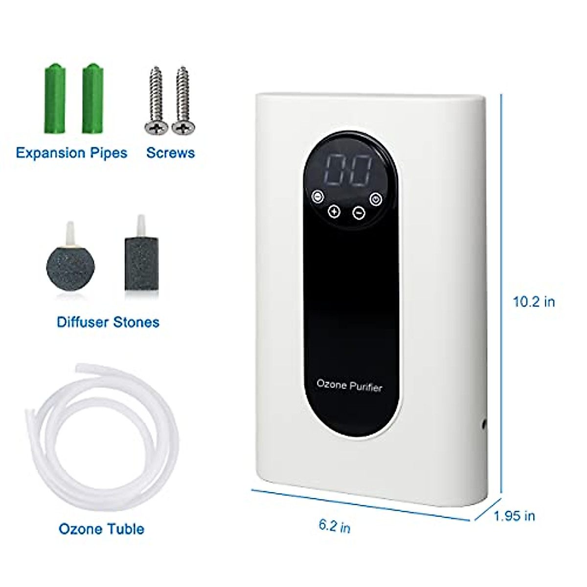 VANSU Ozone Generator Air purifier 1000mg/h Ozone Machine for Home kitchen Fruits and Vegetables Car Hunting bag