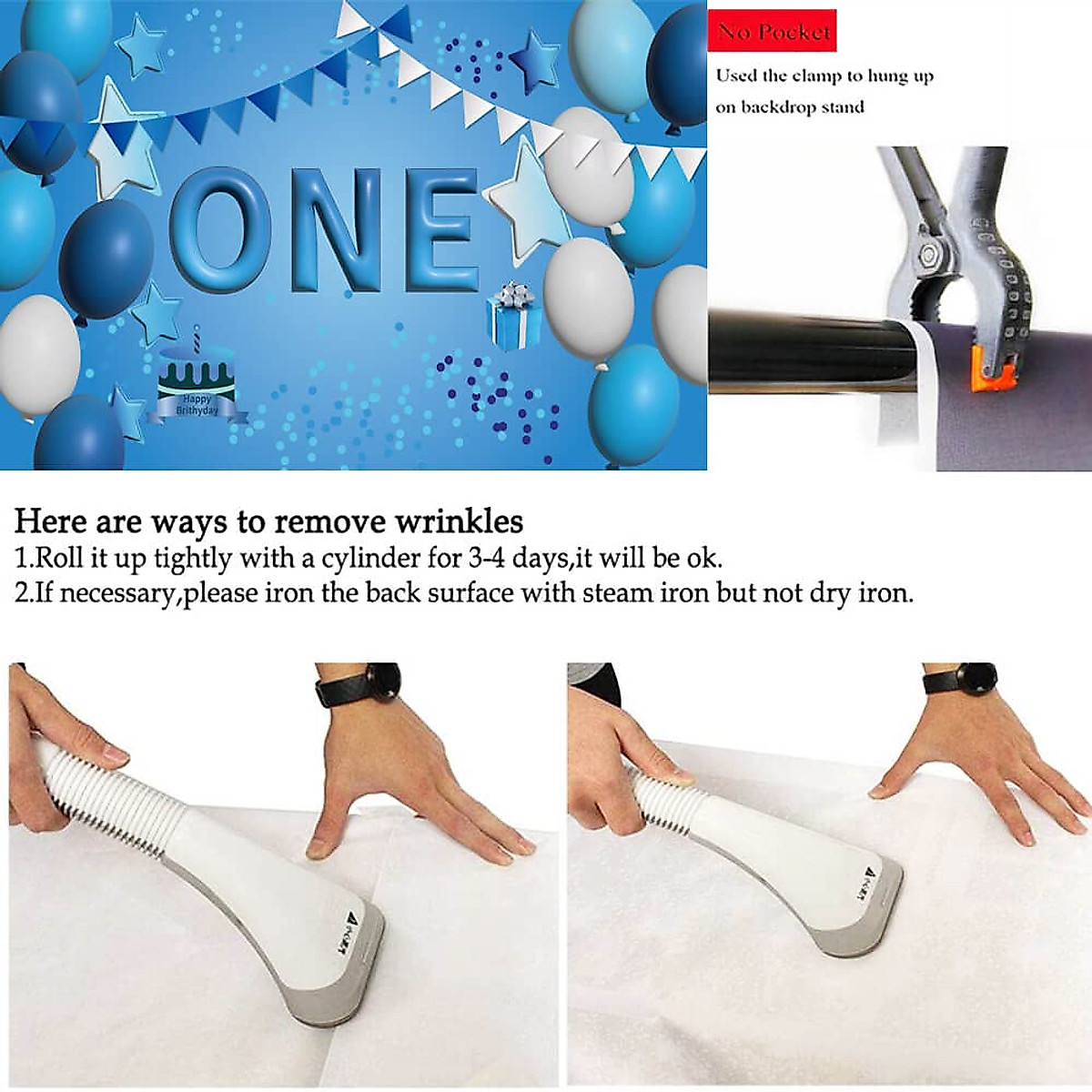 149 Pcs Boys 1st Bday Decorations Blue One Balloons Backdrop Boys One Year Old Birthday Balloons Garlands Arch Kit with Balloons Boxes for Boys First Birthday Baby Shower Party Supplies Decorations