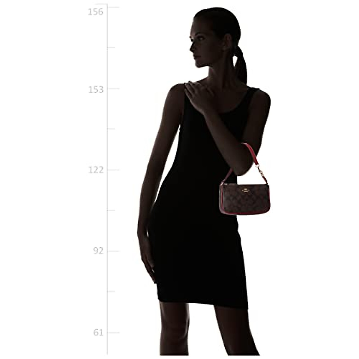 COACH Nolita 19 In Signature Canvas Bag Purse (Brown Red)