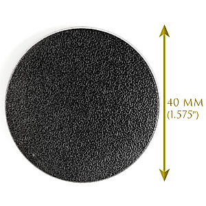 Stonehaven Miniatures 10PK - Blank Miniature Bases, 40mm Diameter - Designed for 28mm Scale Tabletop War Game Miniatures - Plastic, Black
