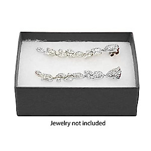 Novel Box® Made in USA Jewelry Gift Box in Black Kraft with Removable Cotton Pad 3X2.3X1 (Pack of 20) + Custom NB Pouch