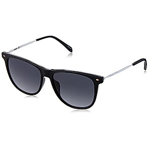 Fossil Women's Female Sunglass Style FOS 3090/G/S Rectangular, Black, 54mm, 16mm