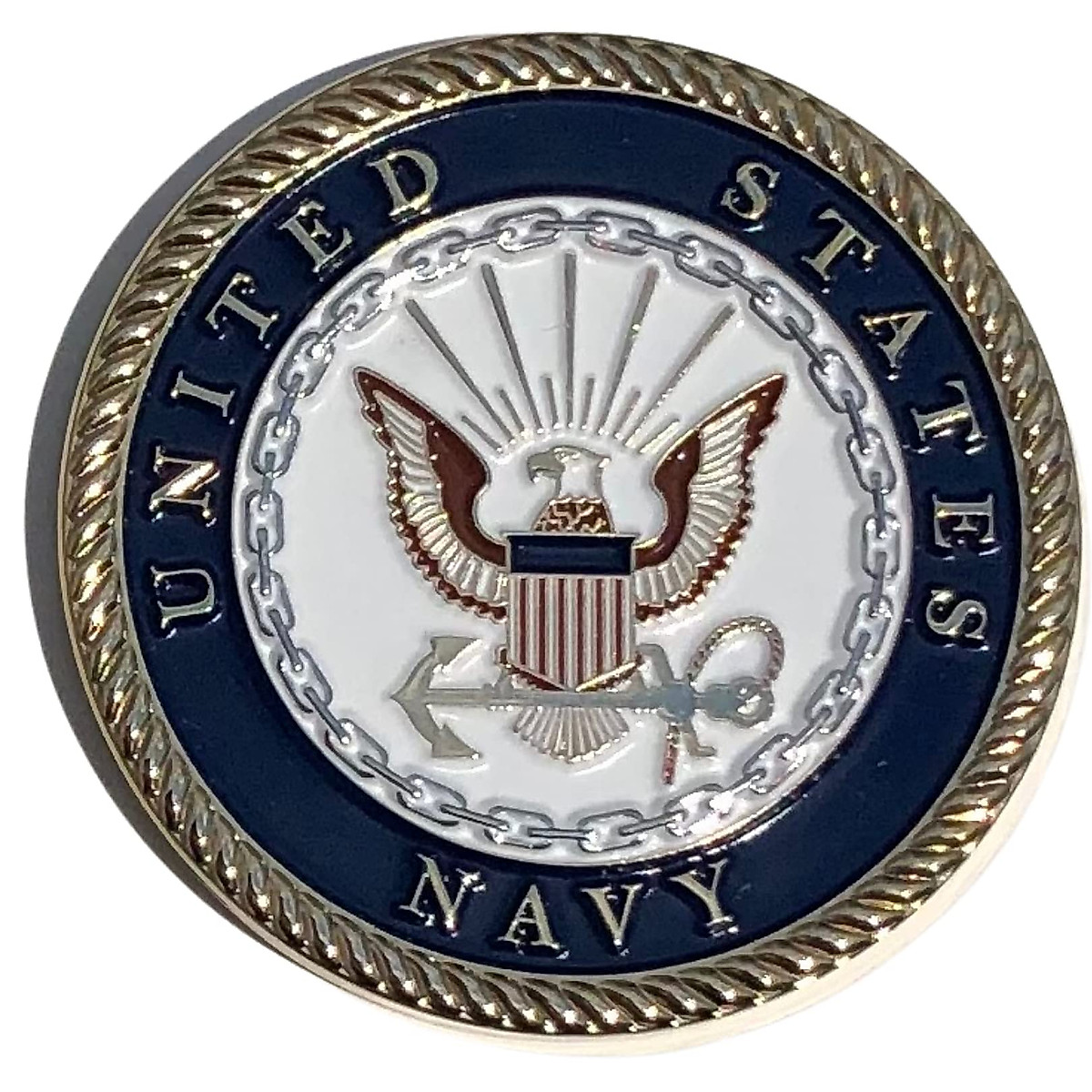 United States Navy USN Navy Spouse Pink Heart Anchor Challenge Coin