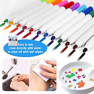 QETRABONE Magical Water Painting Pen-12 Colors Double Ended, Erasing Whiteboard Marker, Doodle Water Floating Pens, Magic Water Painting Pen for Kids