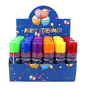 Los Angeles Superstore 24 Pack of Party String Streamers Cans - Fun Crazy Party Supply for Celebrations