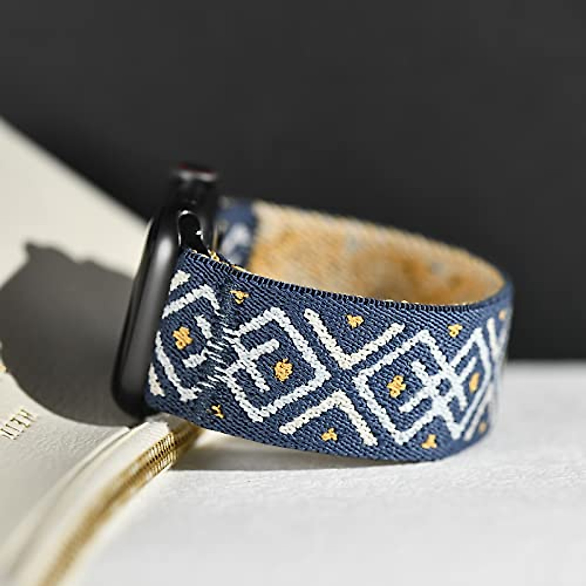 Tefeca Unity Series Elastic Compatible/Replacement Band for Apple Watch/Apple Watch Ultra(Sea Fish,M fits 6.5-7.0 inch wrist, 41/40/38mm)