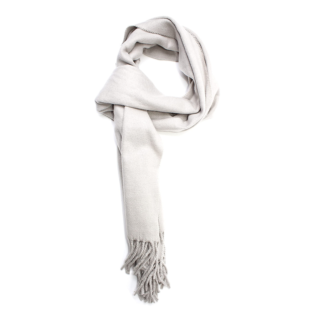 Datoni Solid Colors Long Scarf Wrap For Women Men Cashmere Feel Luxurious Scarfs Warm Cozy Shawl Extra Soft (Light Grey)