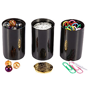 JOVITEC 30 Pieces Plastic Film Canister Holder, 35 mm Empty Camera Reel Containers, Storage Containers Case with Lids for Storing Small Accessories, Film, Keys, Coins, Art Beads (Black)