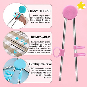 LLMSIX 2 Pairs Kids Chopsticks Training Sailor Moon Chopsticks Reusable Metal Training Chopsticks Chopsticks Stainless Steel Learning Chopstick Helper for Children Adults Learning and Training