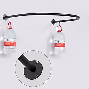 HIYOUGO Fitting Room Clothing Store, Simple Portable Dressing Room Wall-Mounted Changing Room with U Shaped Rod Privacy Screen for forboutique retail store kiosk shop (Size:80x85x200cm,Color:Pink)