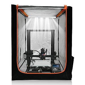 3D Printer Enclosure with LED Lighting, Fireproof Dustproof Tent Constant Temperature Protective Cover for Creality Ender 3/Ender 3 Pro/Ender 3V2/Ender 3S1/Neo/Anycubic Elegoo, Medium