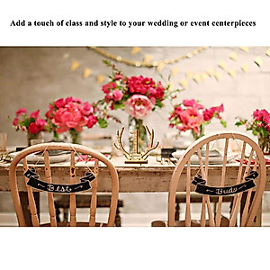 Messar Antler Wedding Table Number Set, 1-20 Animal Antler Shape Deer Horn Wooden Table Numbers with Holder Base for Reception Stands Décor for Wedding Events Birthday Party (Style 1)