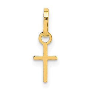 Roy Rose Jewelry 14K Yellow Gold Tiny Cross Charm