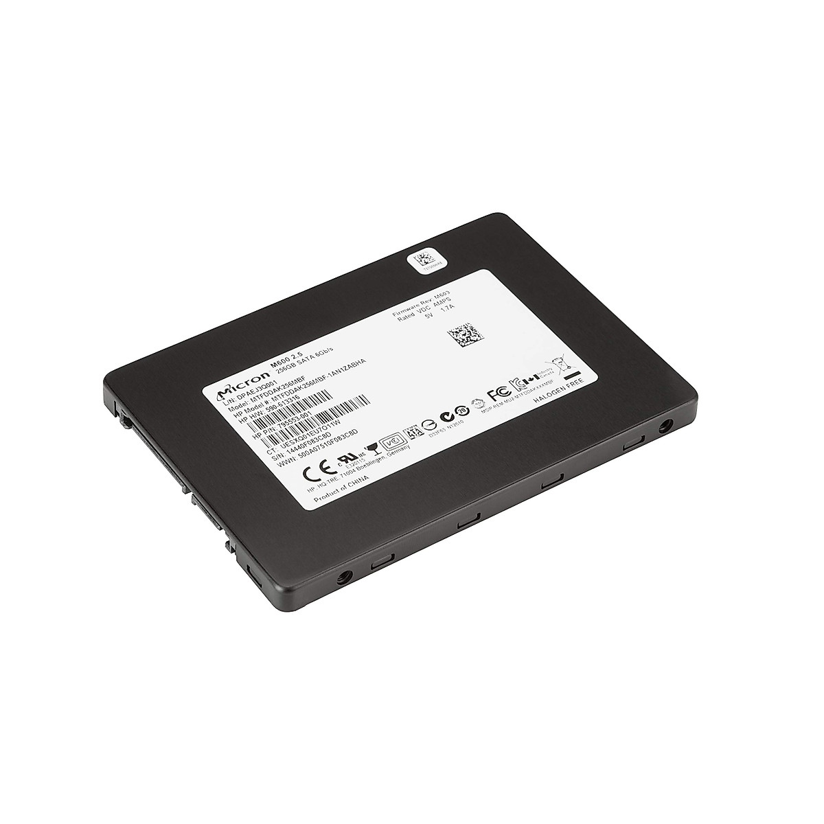 HP Hewlett Packard Office Solid State Drive, Internal 256 Sata_6_0_gb 3.5" P1N68AA,Silver