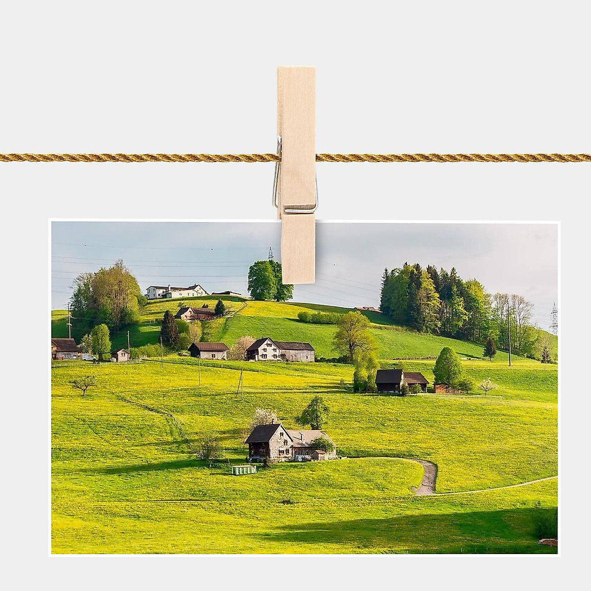 MANCHAP 400Pcs 1.77 x 0.27 Inch Wooden Small Clothes Pins, Wooden Clothespins, Tiny Wooden Clamp Clothes Pins Clip for Documents, Paper, Photos Fixing