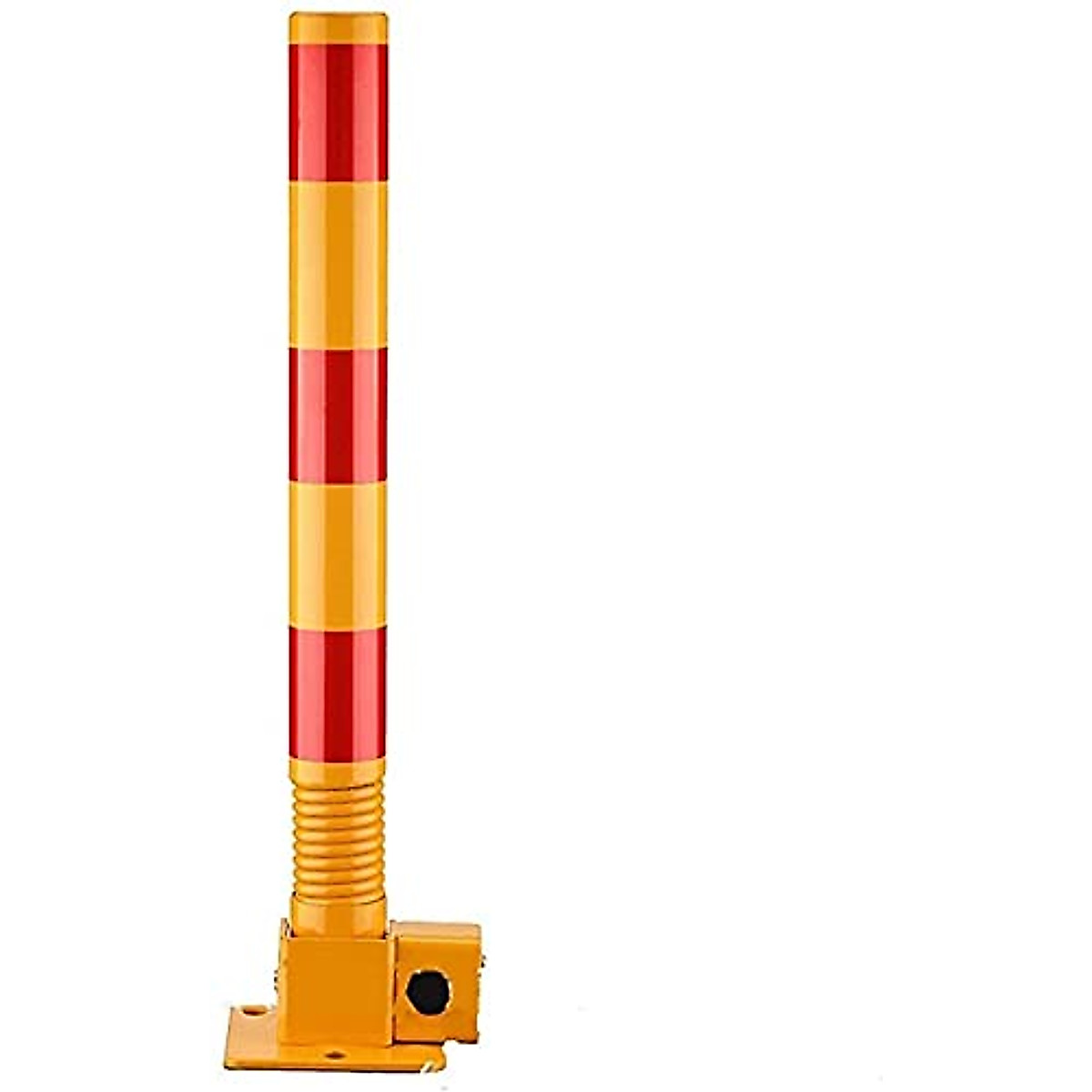 Folding Car Parking Space Lock,with Spring Parking Barrier Post Fold Down Post Barrier Steel Security Posts with Padlock(Yellow 600x70mm)