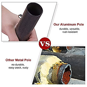 Aok Garden Rectangle Patio Umbrella 6.5x10ft, Outdoor Market Table Umbrella Aluminum Pole with Tilt and Crank 6 Sturdy Ribs for Deck Lawn Pool, Wine Red