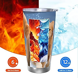 NHJKLWQSZ Golden Retriever Dogs 20oz Stainless Steel Tumbler With Lid And Straw, Double Wall Vacuum Insulated Coffee Mug Travel Cups Leak-Proof Lid For Hot And Cold Drinks, Metal Straws And Brush