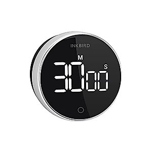 Digital Kitchen Timer for Cooking, INKBIRD Productivity Timer with Countdown CountUp 3-Levels Alarm, Magnetic Rechargeable USB Visual Egg Timer IDT-01 for Kitchen, Classroom, Kid Study