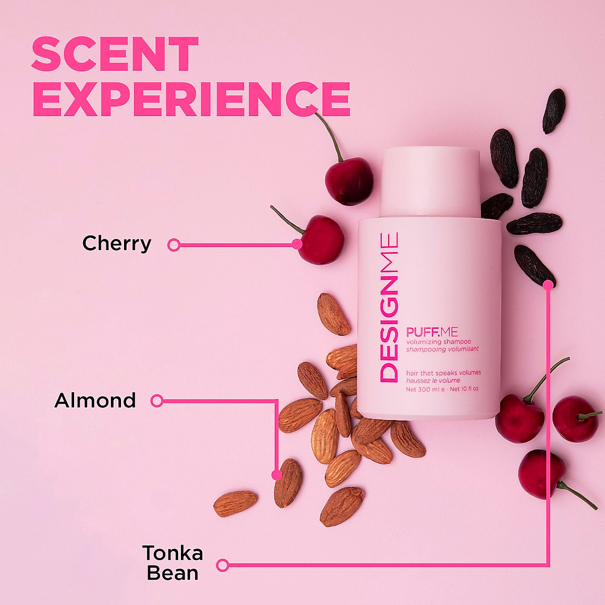 PUFF.ME Volumizing Shampoo by DESIGNME | Adds Body, Bounce & Volume for Fuller, Thicker Hair| For Fine & Medium Hair | Boosts Shine | Color-Safe, Lightweight Formula | Vegan, Paraben & Sulfate Free