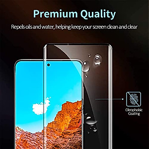 Arshek [2+2 Pack] Galaxy S21 Ultra Screen Protector, 9H Tempered Glass Include two Camera Lens Protector,Ultrasonic Fingerprint Compatible,3D Curved, HD Clear for Samsung 5G Protector