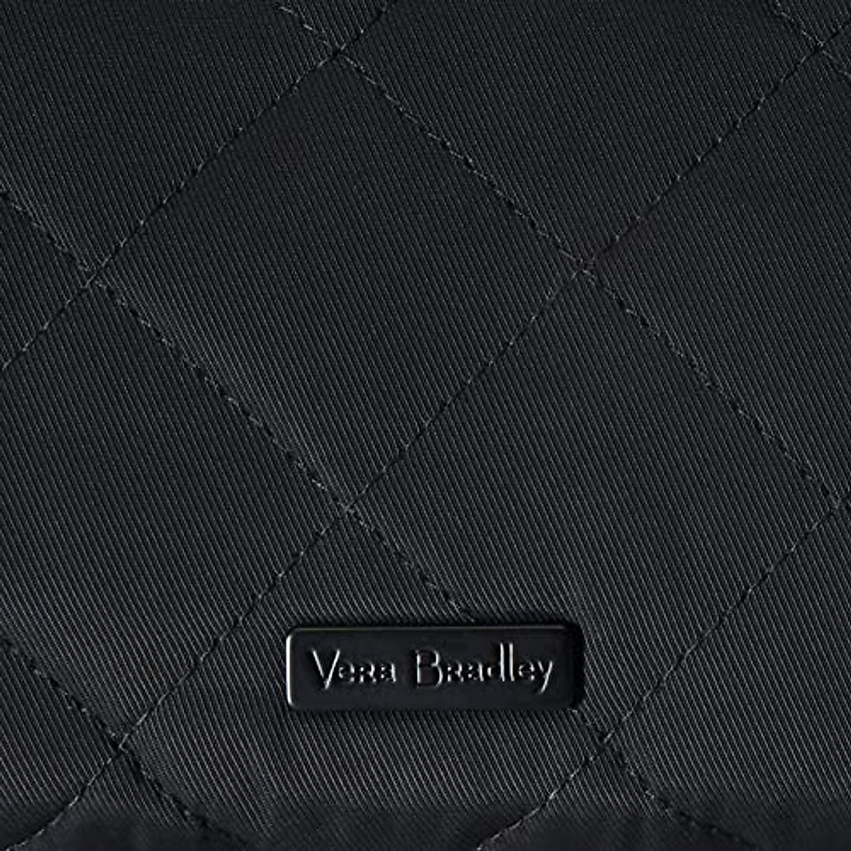 Vera Bradley Women's Performance Twill Wristlet With RFID Protection, Black, One Size