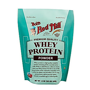 Bob's Red Mill Whey Protein Powder 12ounce Package May Vary, Red, unflavored, 12 Ounce (Pack of 2)