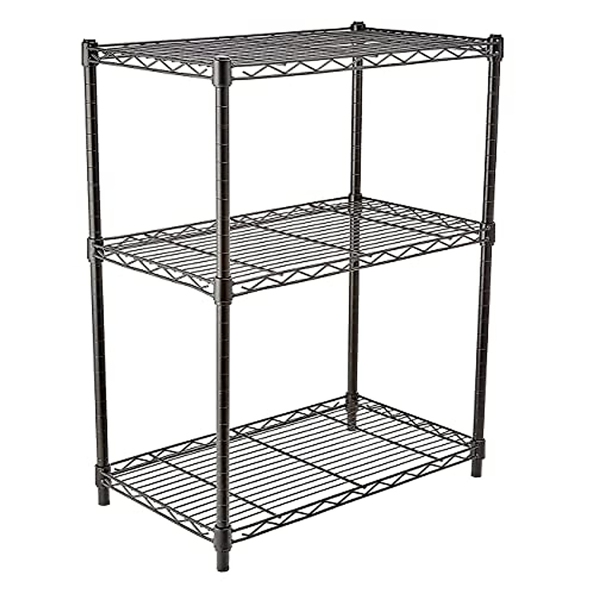 Amazon Basics 5-Shelf & 3-Shelf Adjustable, Storage Shelving Unit, Steel Organizer Wire Rack, Black