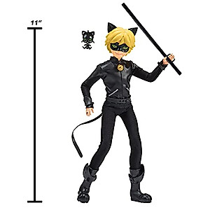 Miraculous Cat Noir Action Doll, 11 inches , Black