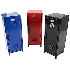 Srenta 11” Kids Steel Metal Storage Locker, Mini Metal Locker with Lock and Key, Safe Storage Kids Toy, Birthday Gifts Toy Gifts for Kids Assorted Colors