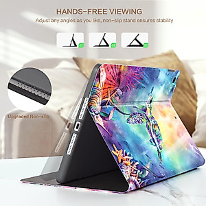 Lokigo New iPad 10.2 Case for iPad 9th Generation Case/iPad 8th Gen/iPad 7th Gen 10.2 Inch iPadCase for Kids Multi-Angles Viewing iPad Cover 9th Generation Case,Turtle