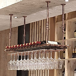 Qunine Bar Unit Floating Shelves Wall-Mounted Wine Racks, Ceiling Wine Bottle Holder Hanging Metal Iron Wine Glass Rack Goblet Stemware Racks (Size : 140x30cm)