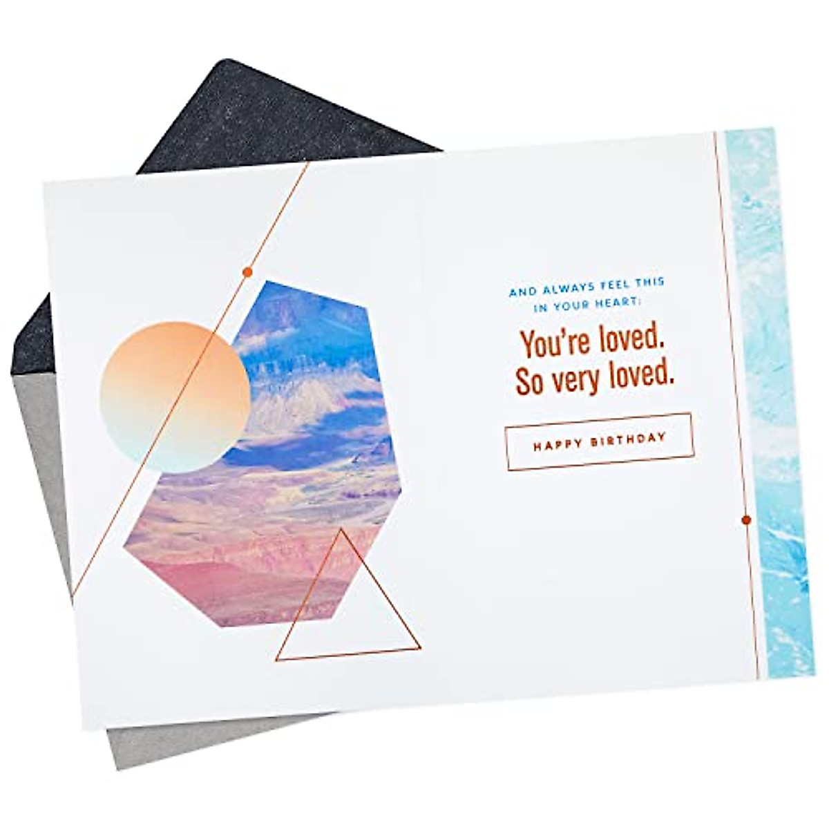 Hallmark Birthday Card for Son (Hangable or Displayable Decoration, Modern Mountains)