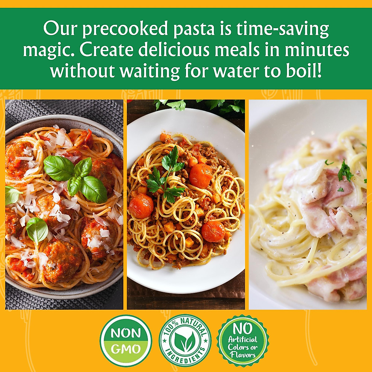 Pasta Zing Spaghetti Pasta Pack of 7, 7.05 Ounce, | Ready To Eat in 60 Sec | Pasta -100% Italian Durum Wheat | Natural Ingredients | Pre Made Meals Ready to Eat Fresh