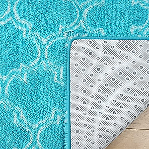 Idailic Fluffy Shaggy Area Rug 4x6 ft Large Fuzzy Plush Carpet for Bedroom Nursery Rugs for Girls Boys Room,Living Room,Playroom,Dorm,Home Decor,Baby Blue Rug