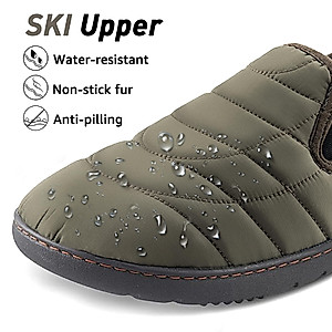 LazyStep Men's Noah Loafer Slippers with Comfort Memory Foam, Slip on Indoor Outdoor Nylon House Shoes with Non-Slip Sole(2024, Size 11-12, Army Green)