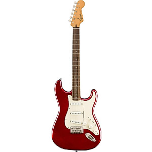 Squier Classic Vibe 60s Stratocaster Electric Guitar, with 2-Year Warranty, Candy Apple Red, Laurel Fingerboard